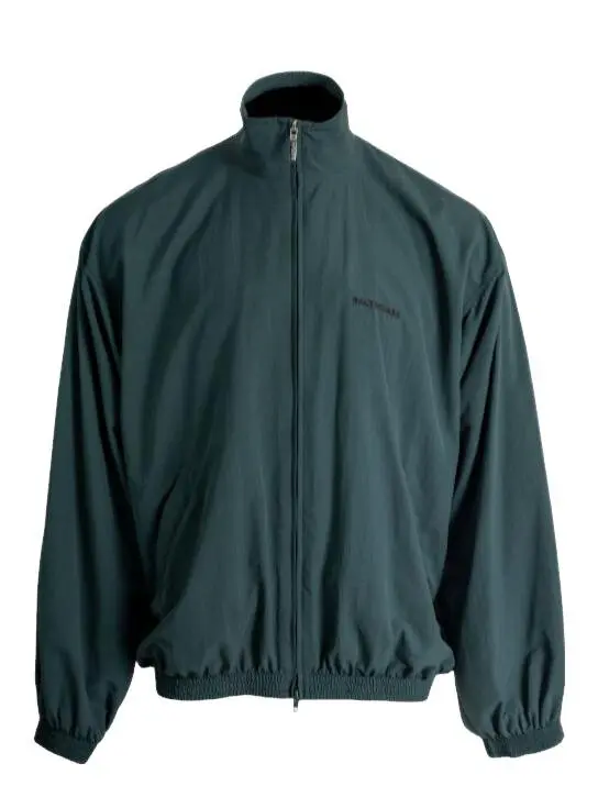 Balenciaga Zip-up Jacket With Elastic Cuffs And Hem - Green