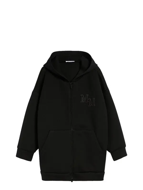 Max Mara Monogrammed Zip-up Hoodie - Black