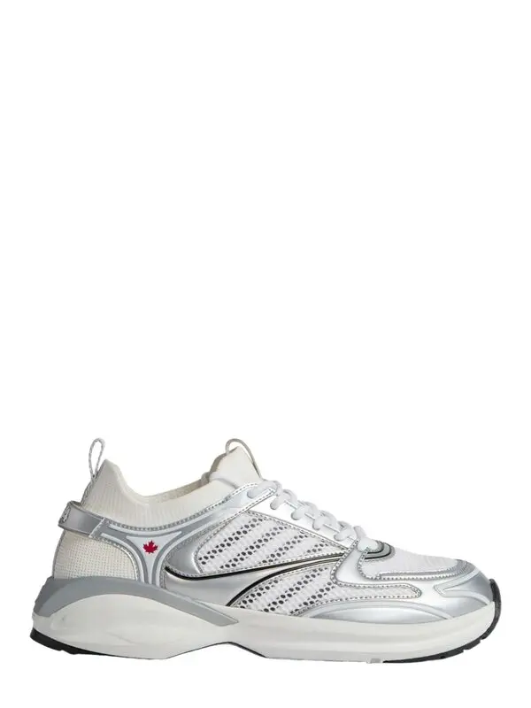 Dsquared2 Panelled Mesh Lace-up Sneakers - White