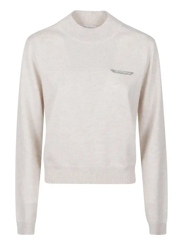 Brunello Cucinelli Monile Cashmere Turtleneck Sweater - No