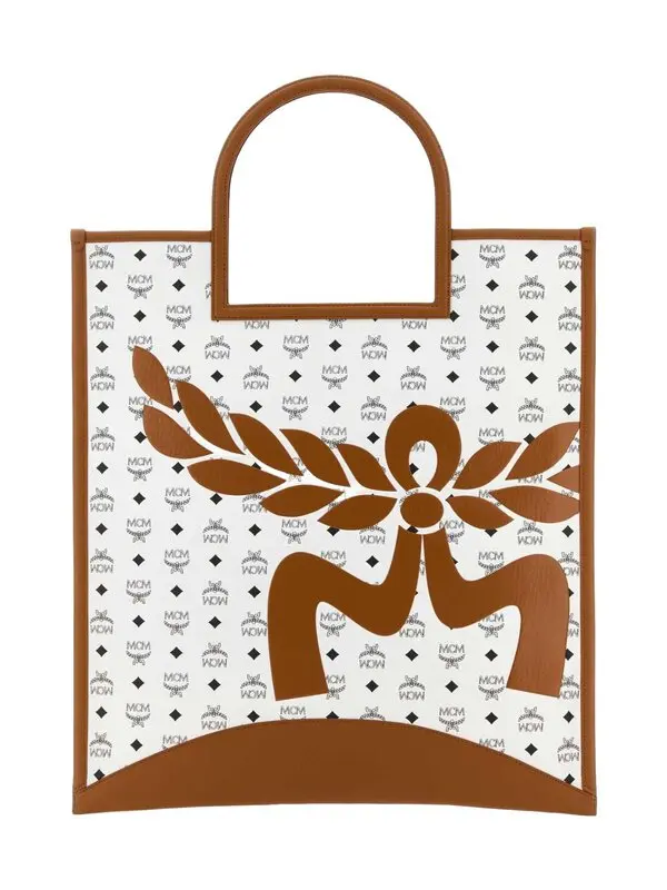 Mcm Pattern Handbag - White