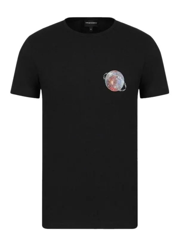 Emporio Armani Pattern Printed T-shirt - Black