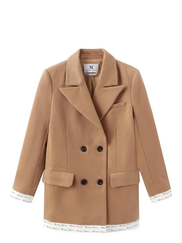 Marissa Chiara Double-breasted Casual Jacket - Camel