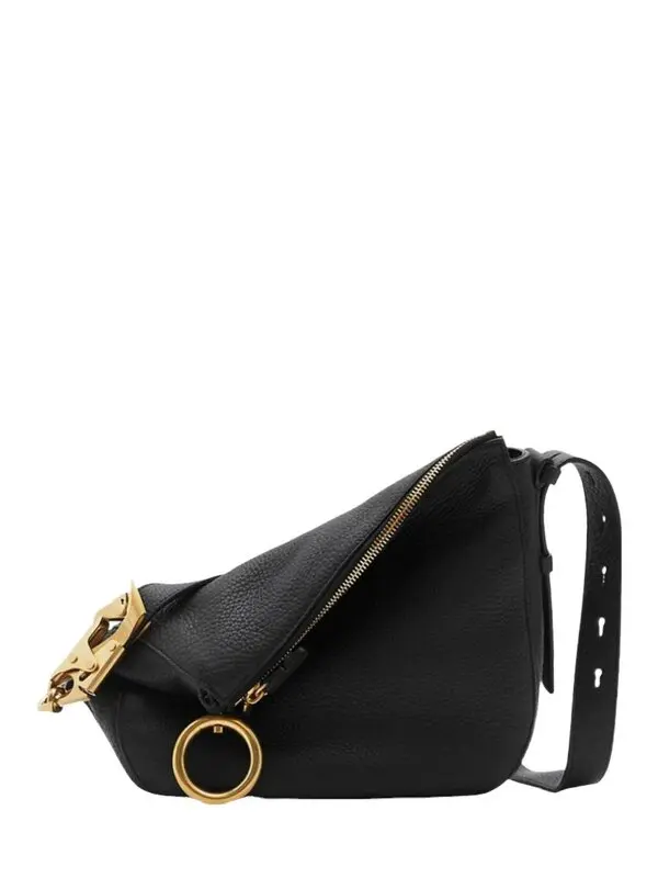Burberry Small Knight Zipped Shoulder Bag - Black