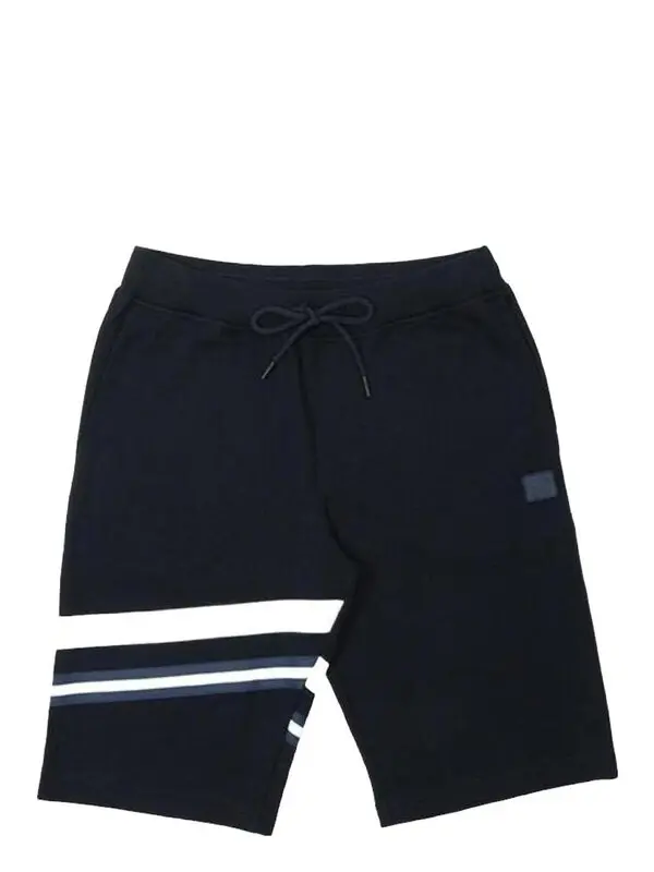PAUL  SHARK Paul & Shark Logo Patch Shorts With Stripe Detail - Black