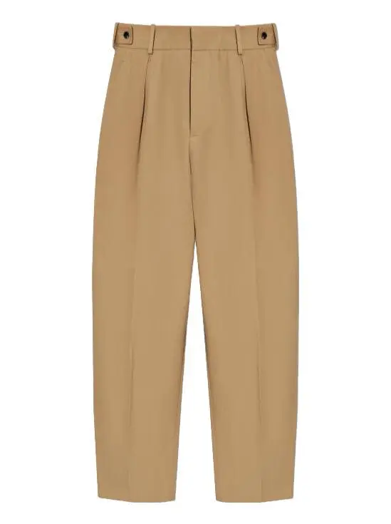 Bottega Veneta Twill Tapered Trousers - Desert Grayish Brown
