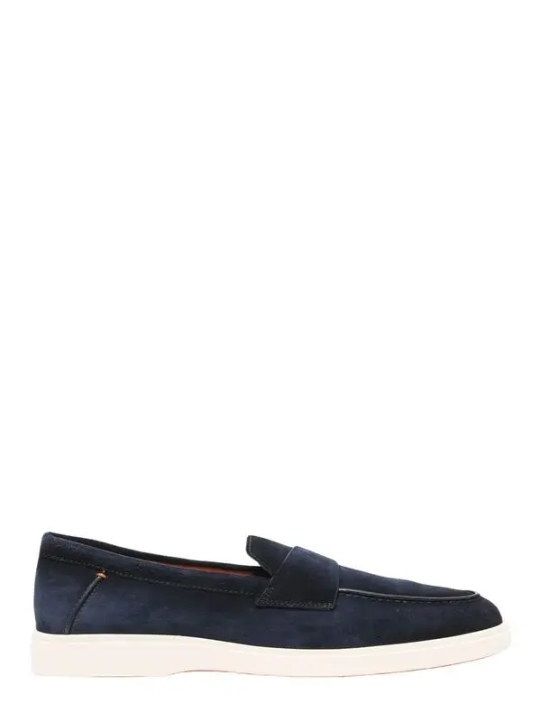 Santoni Suede Loafers - Black
