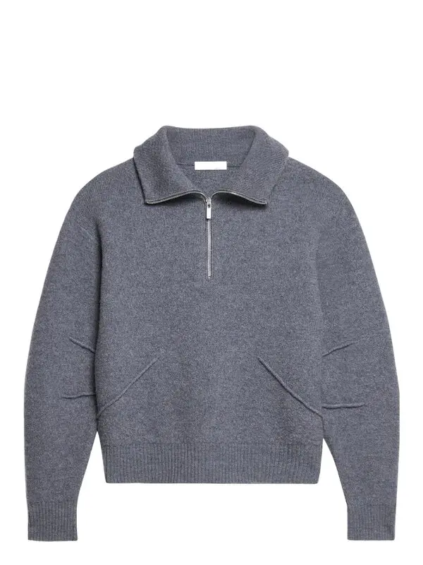 Helmut Lang Long Sleeve Zipped Jumper - Medium Gray