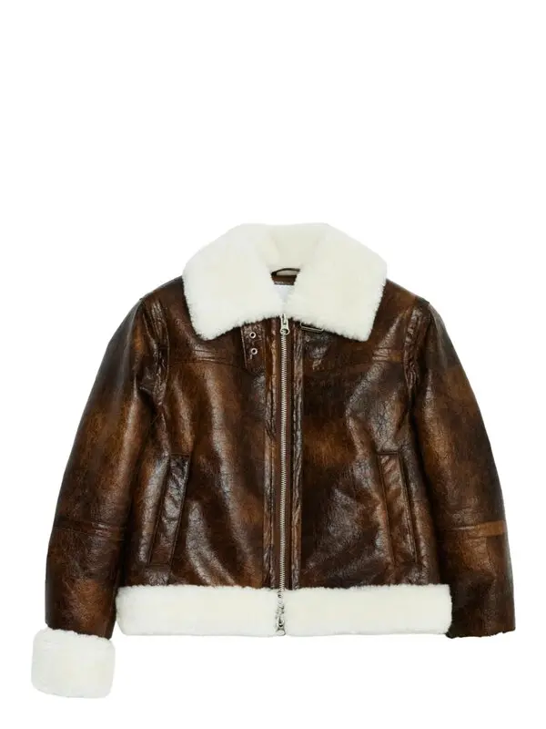 STAND STUDIO Lorelle Zipped Jacket - Brown/gray