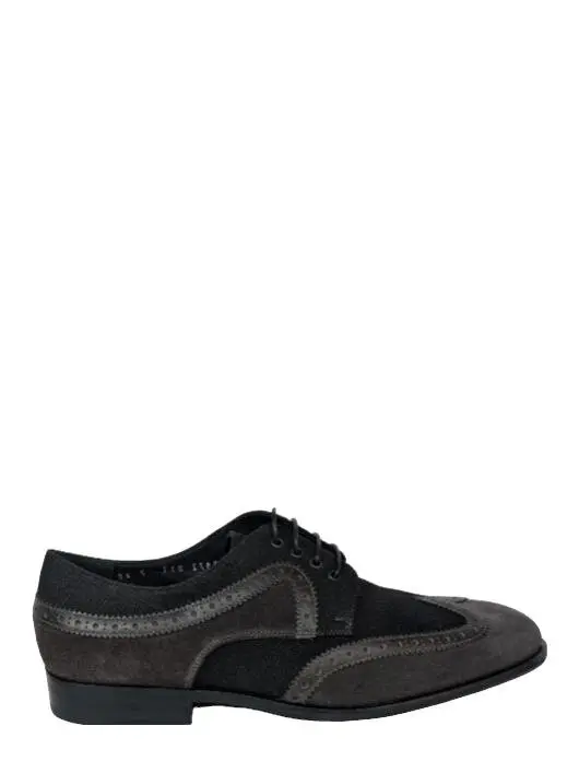 FERRAGAMO Lace-up Business Dress Shoes - Grey