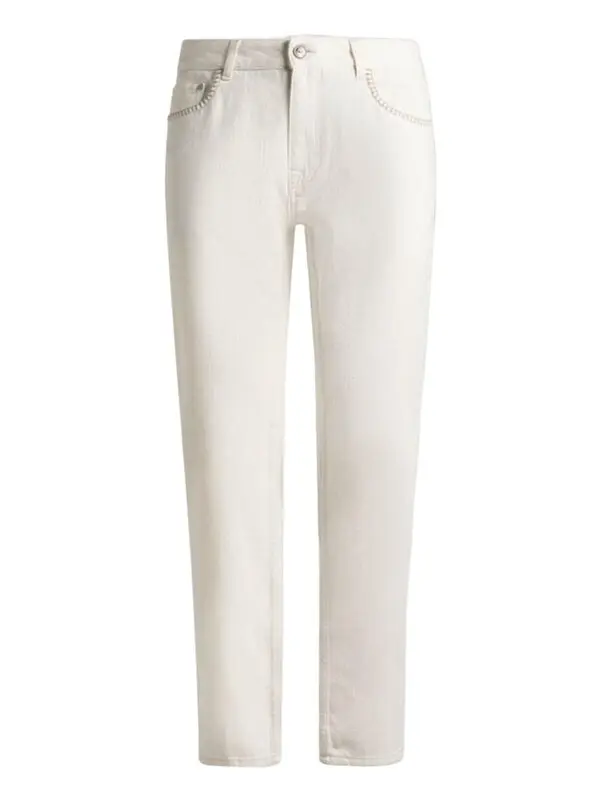 Etro Regular-fit Jeans With Contrast Stitching - White