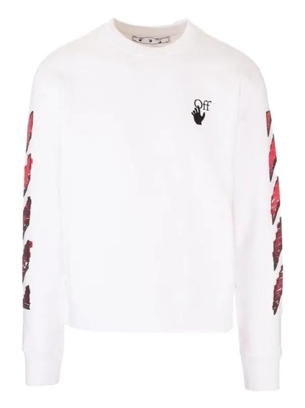 Off-White Marker Arrows Cotton Sweatshirt - White