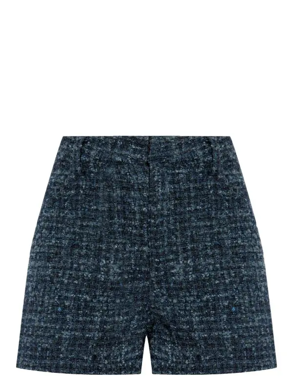 IRO PARIS Belt-loop High-waisted Zipper Closure Shorts - Navy Blue