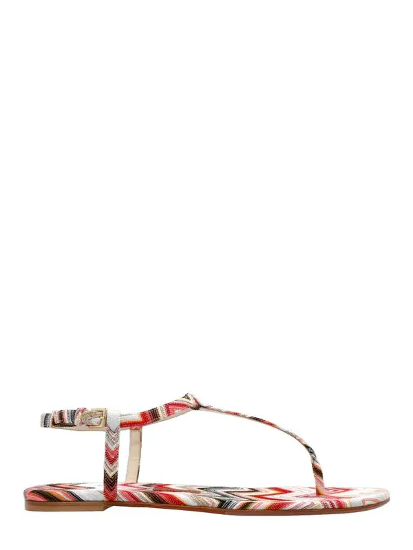 Missoni Zigzag Pattern Flat Sandals - Multicolor