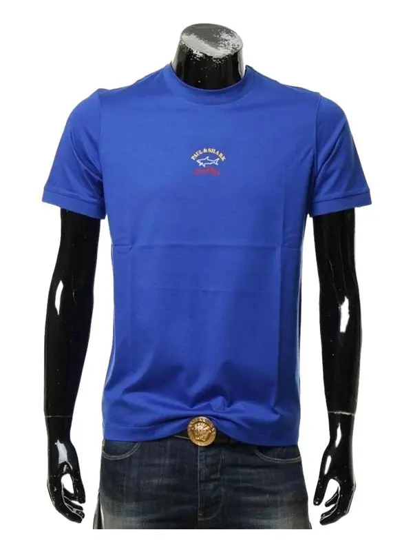 PAUL  SHARK Round-necked Logo T-shirt - Blue
