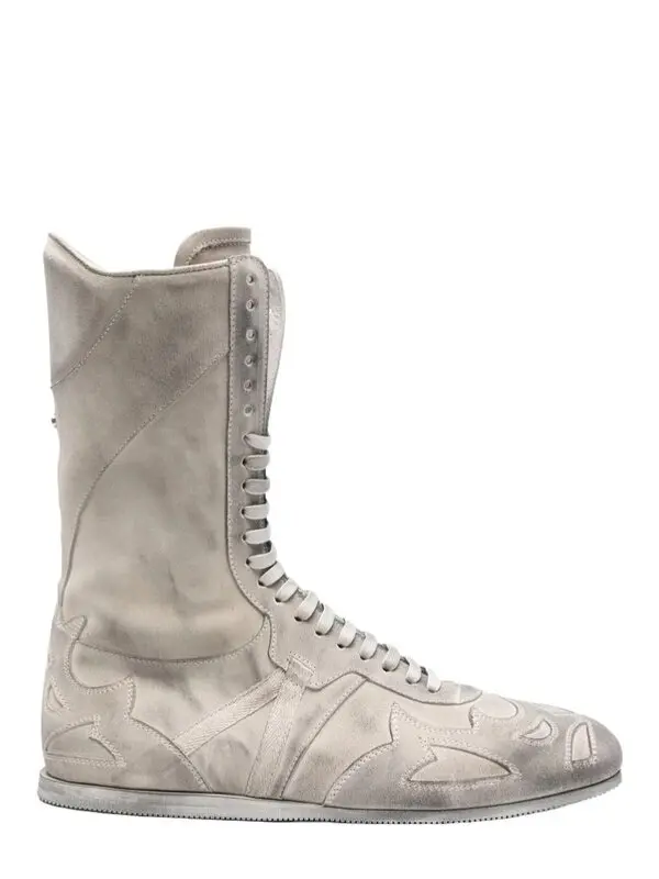 ANN DEMEULEMEESTER Round Toe Boots - Gray