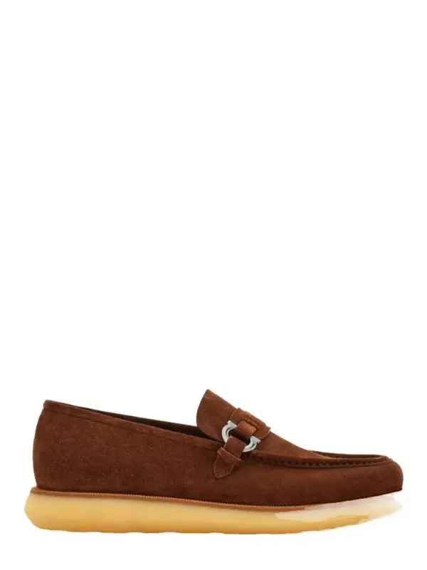 FERRAGAMO Gancini Loafers - Brown