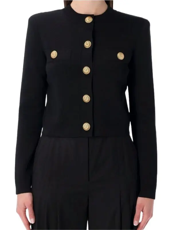 Balmain Button-embellished Cardigan - Black