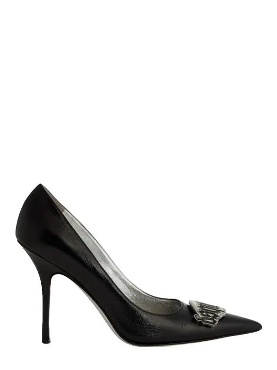 Dsquared2 Logo Plaque Pointed-toe Pumps - Black