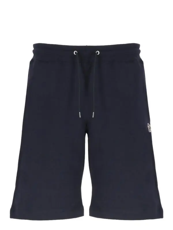 Paul Smith Drawstring Bermuda Shorts With Zebra Patch - Black