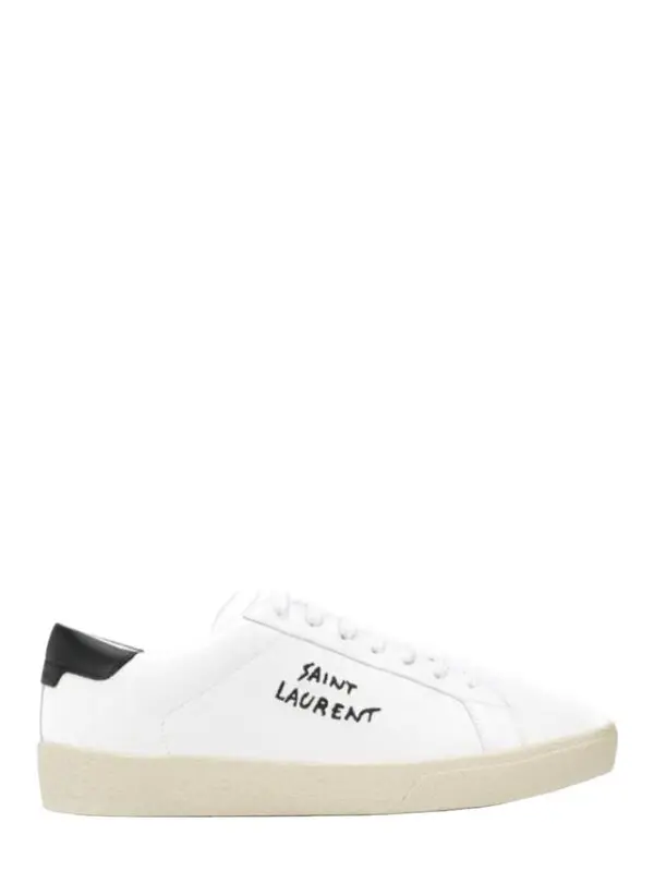 Saint Laurent Court Classic Sl/06 Embroidered Sneakers - White