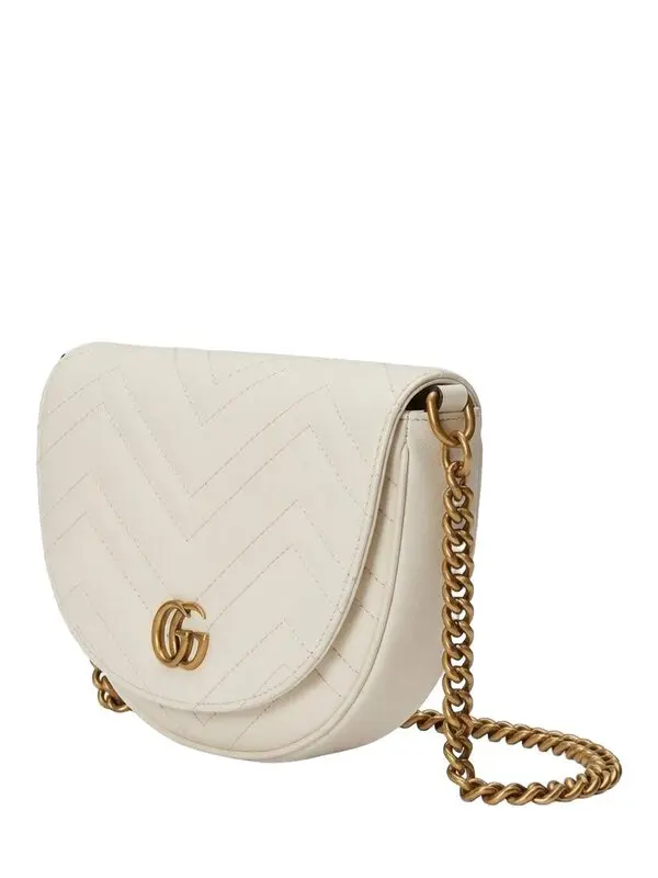 Gucci Gg Marmont Matelassé Mini Crossbody Bag - White