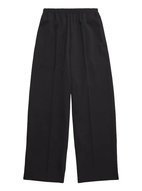 Balenciaga Elastic Waist Straight-leg Trousers - Black