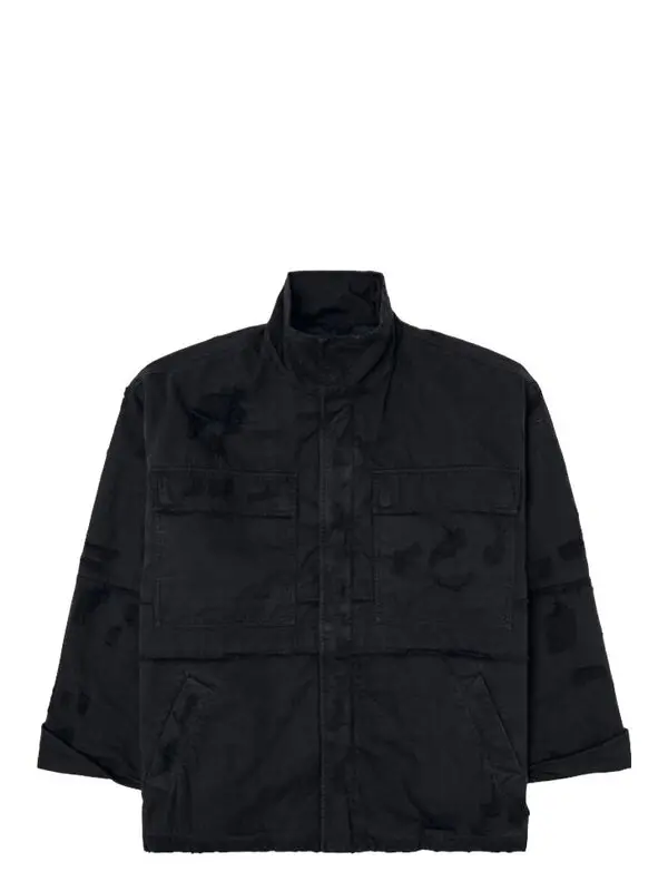 DIESEL® Distressed Cuff Jacket - Black