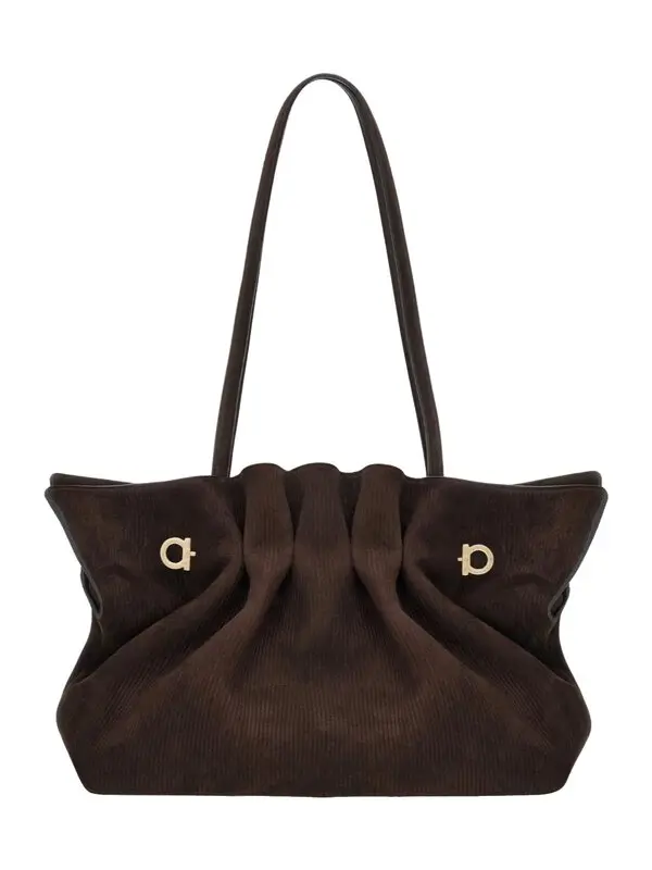 FERRAGAMO Soft Gancio Bag - Black