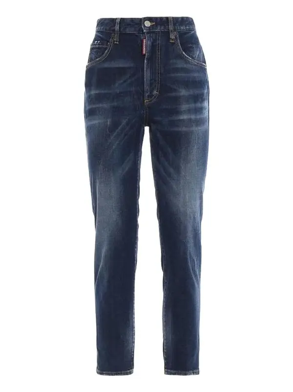 Dsquared2 High-waisted Cropped Twiggy Jeans - Blue