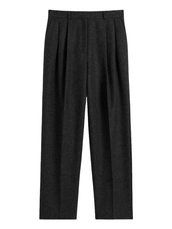 TOTEME Pleated Tailored Trousers - Charcoal-grey