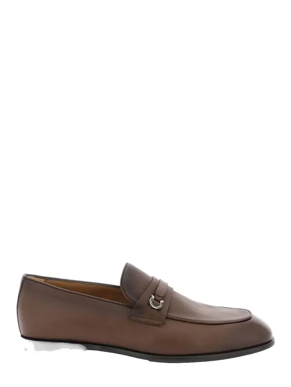 FERRAGAMO Gancini Mocassins - Brown