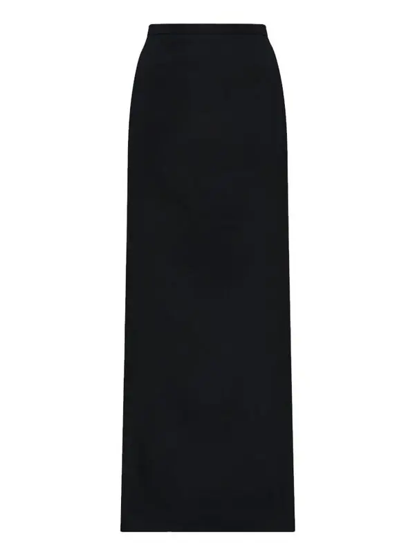 Dolce & Gabbana High-slitted Maxi Satin Skirt - Black