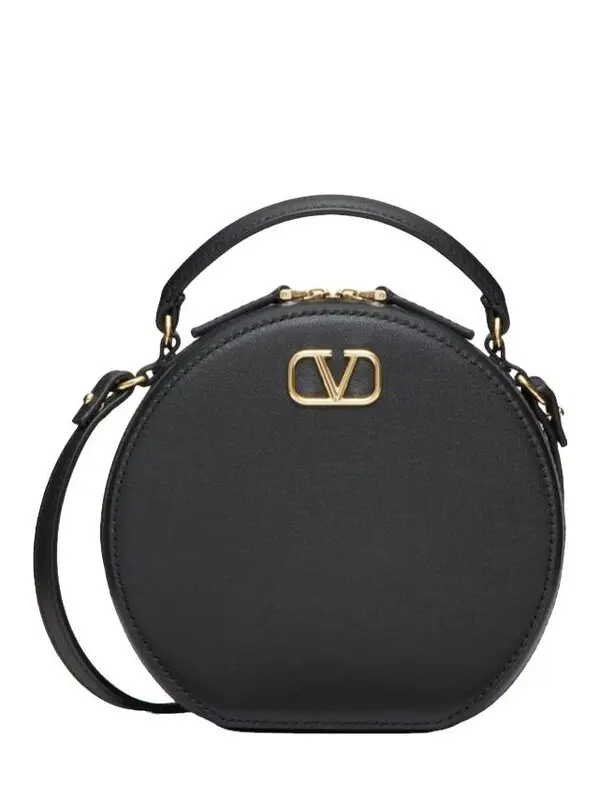 Valentino Garavani Vlogo Signature Zip-up Mini Tote Bag - Black