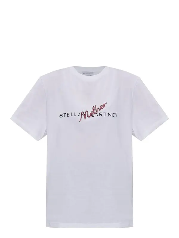 Stella McCartney Logo Embroidered Crewneck T-shirt - White