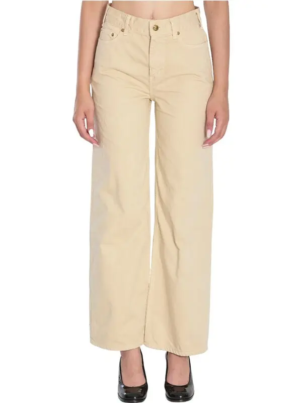 Celine Jolene Jeans In Cotton Twill - Nude