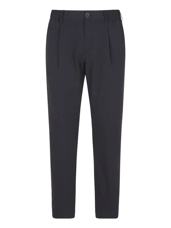 Herno Seersucker Straight-leg Trousers - Black