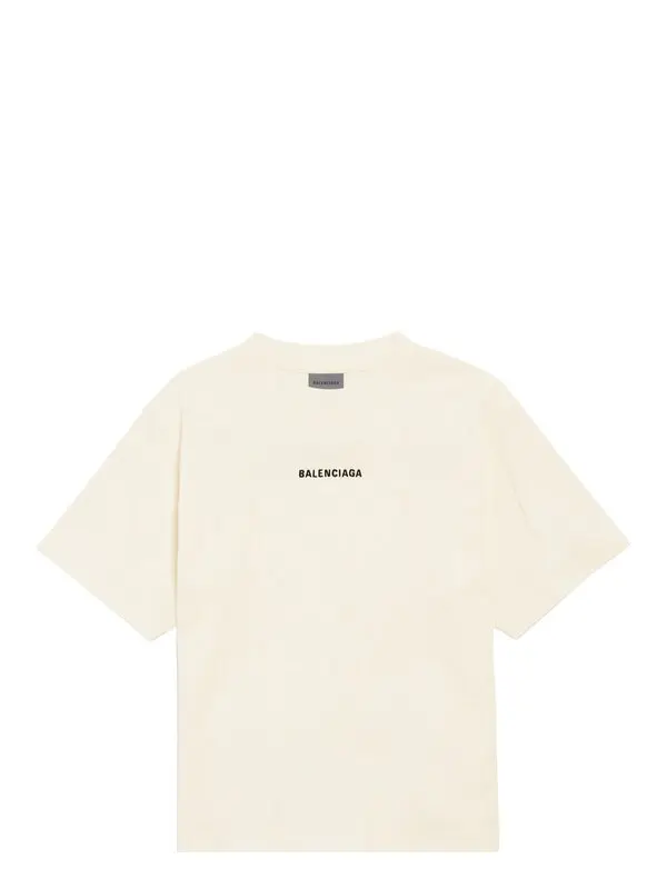 Balenciaga Logo Back Jersey T-shirt - Off White
