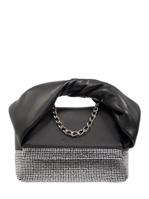 J.W.ANDERSON Embellished Twister Small Handbag - Black