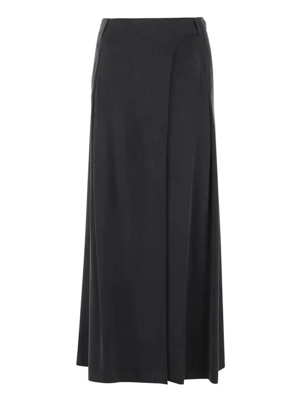 Giorgio Armani Wrap Midi Skirt - Dark Gray