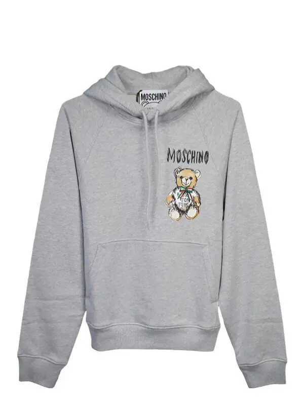 Moschino Teddy Bear Graphic Hoodie - Gray