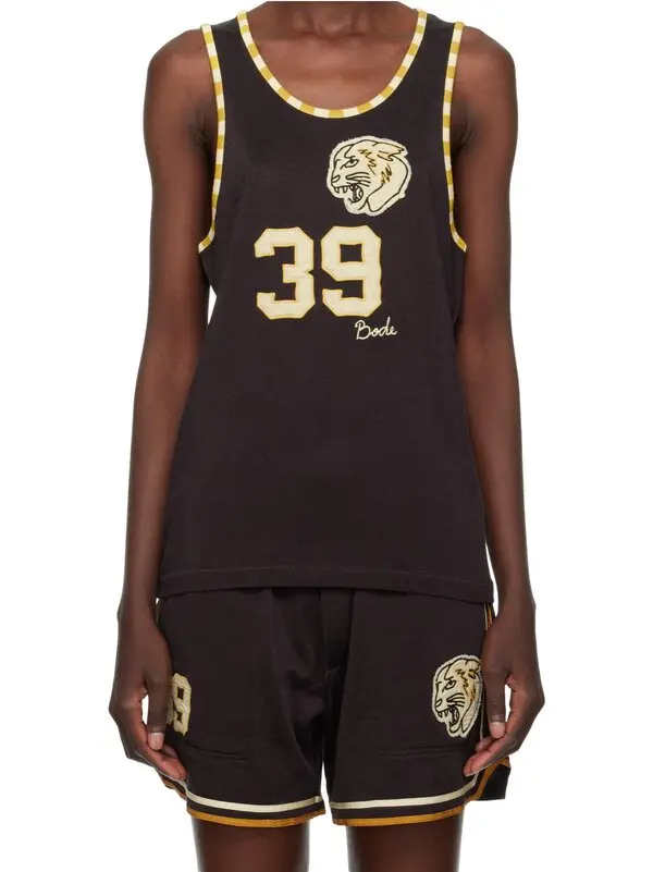 BODE Bobcat Singlet Crew Neck Vest - Black