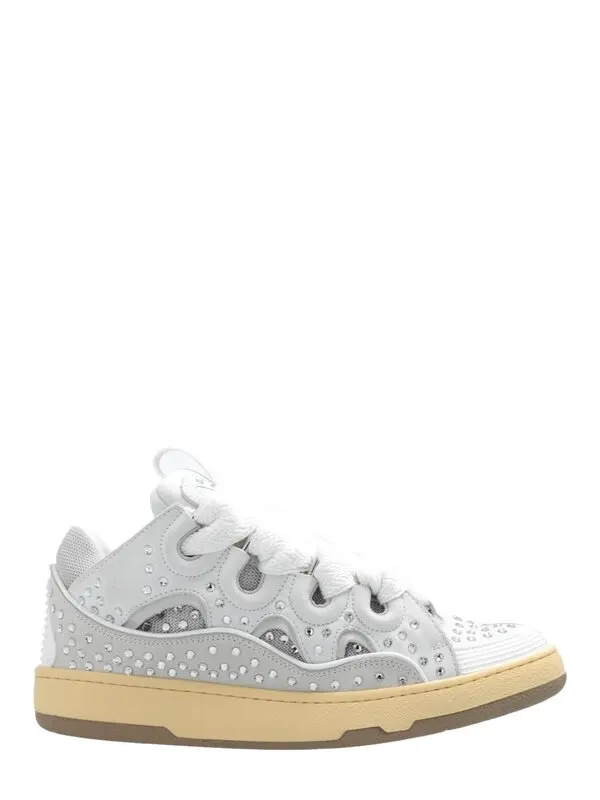 LANVIN Curb Embellished Low-top Sneakers - White