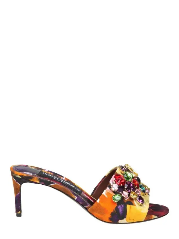 Dolce & Gabbana Embellished Heeled Sandals - Multicolor