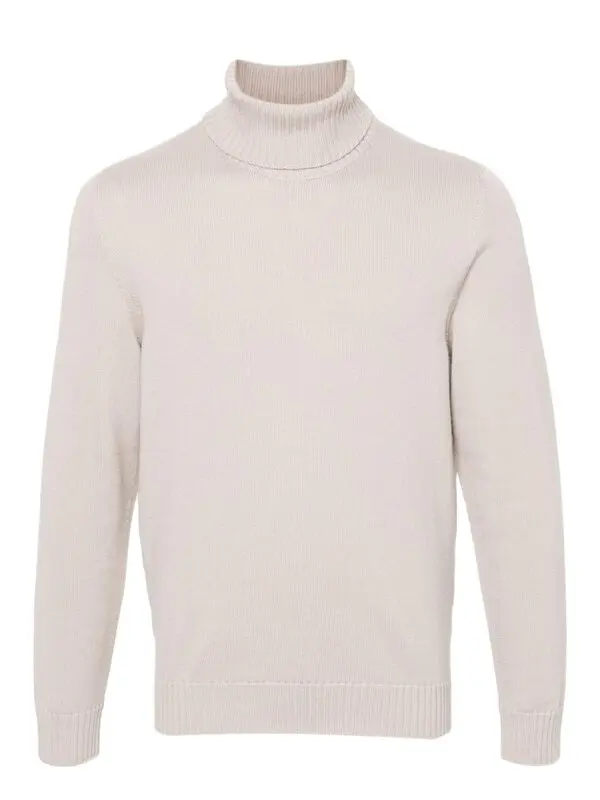 DRUMOHR Merino Wool High Neck Sweater - White