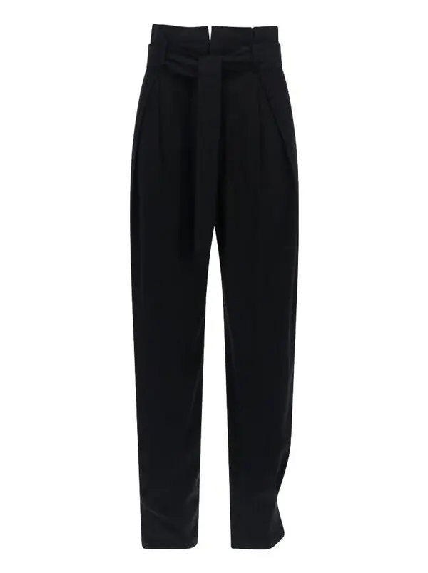 Red Valentino Pleated Detail Tapered Trousers - Black