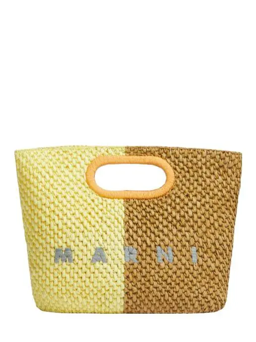 Marni Seaside Clutch Bag - Carrot/shadow/poppy/vanilla