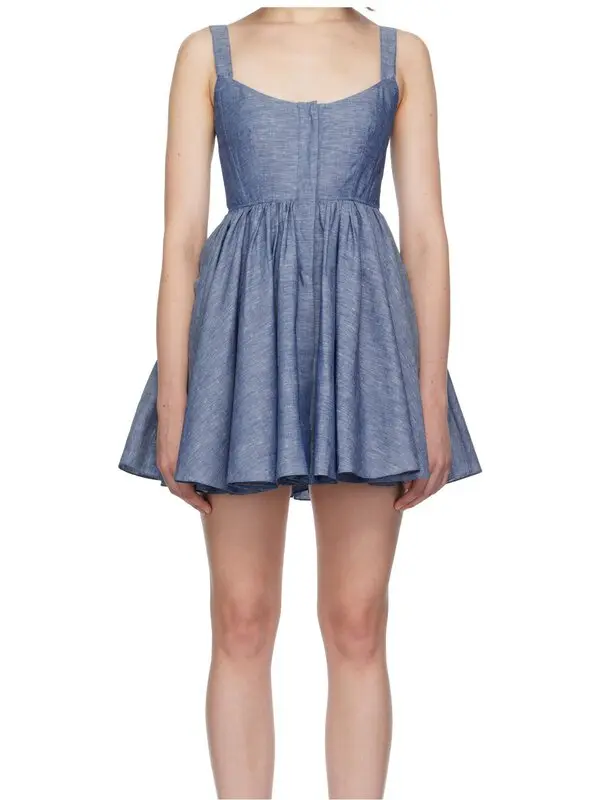 Alaïa Chambray Skater Dress - Multicolor