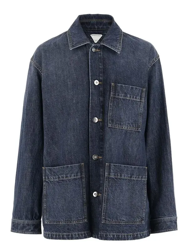 Bottega Veneta Washed Denim Jacket - Black