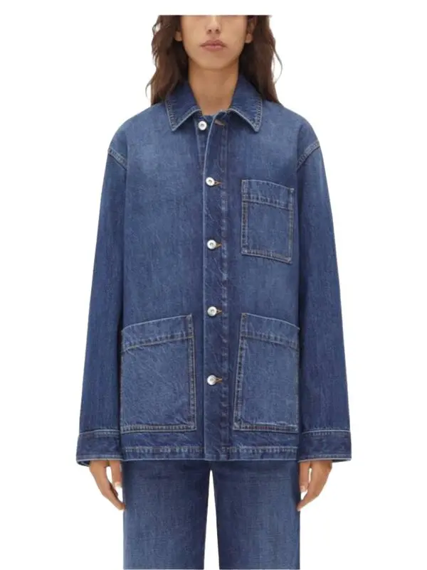 Bottega Veneta Washed Denim Jacket - Blue